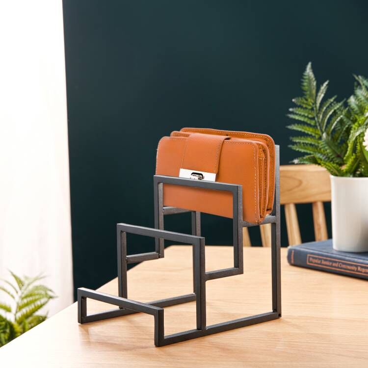 Black Clutch Purse Display Stand - Wallet Displays Rack for Boutique S ...